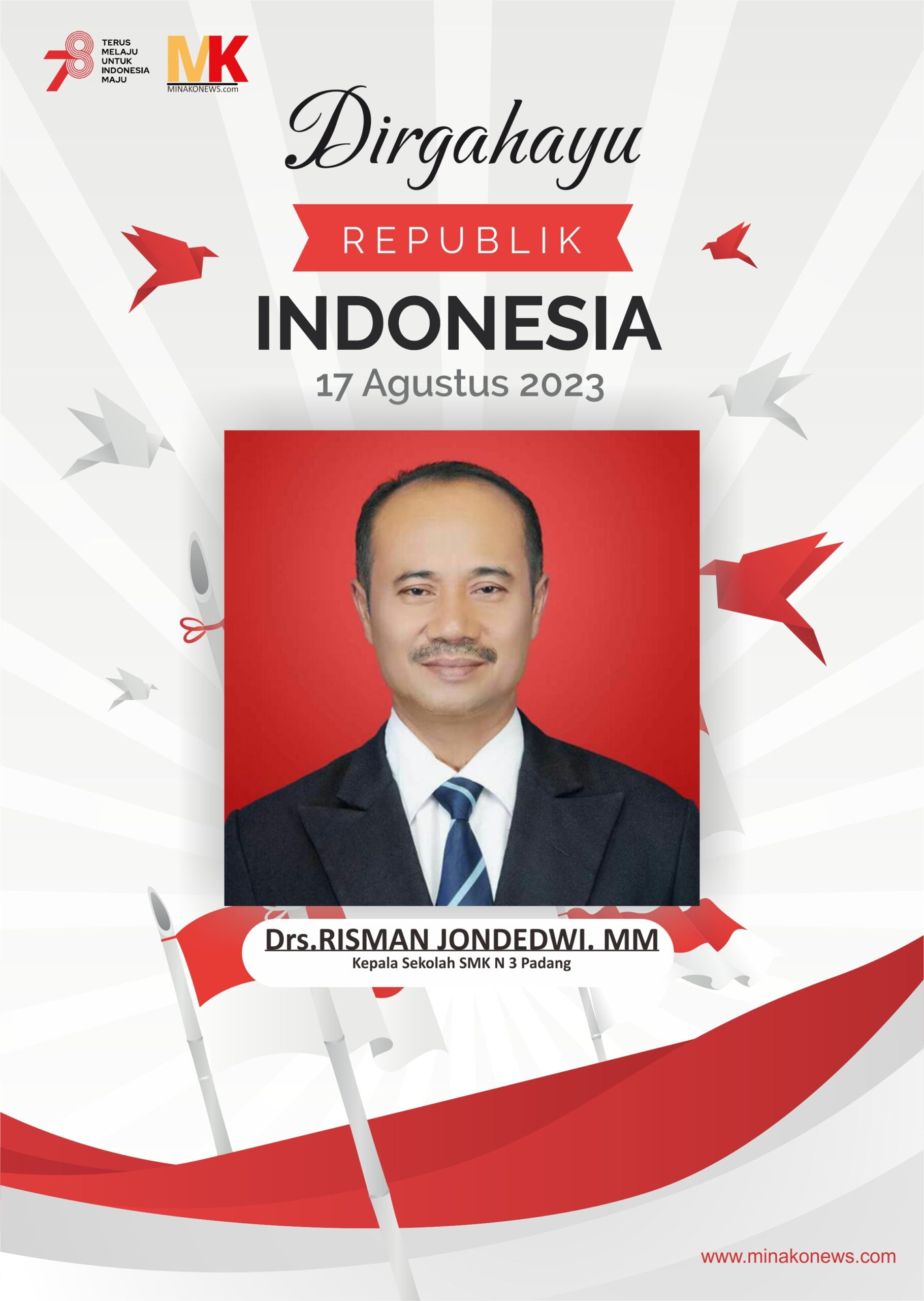 BENDERA MERAH PUTIH, PAN BERKIBAR SAAT ACARA PANJAT PINANG - MINAKONEWS